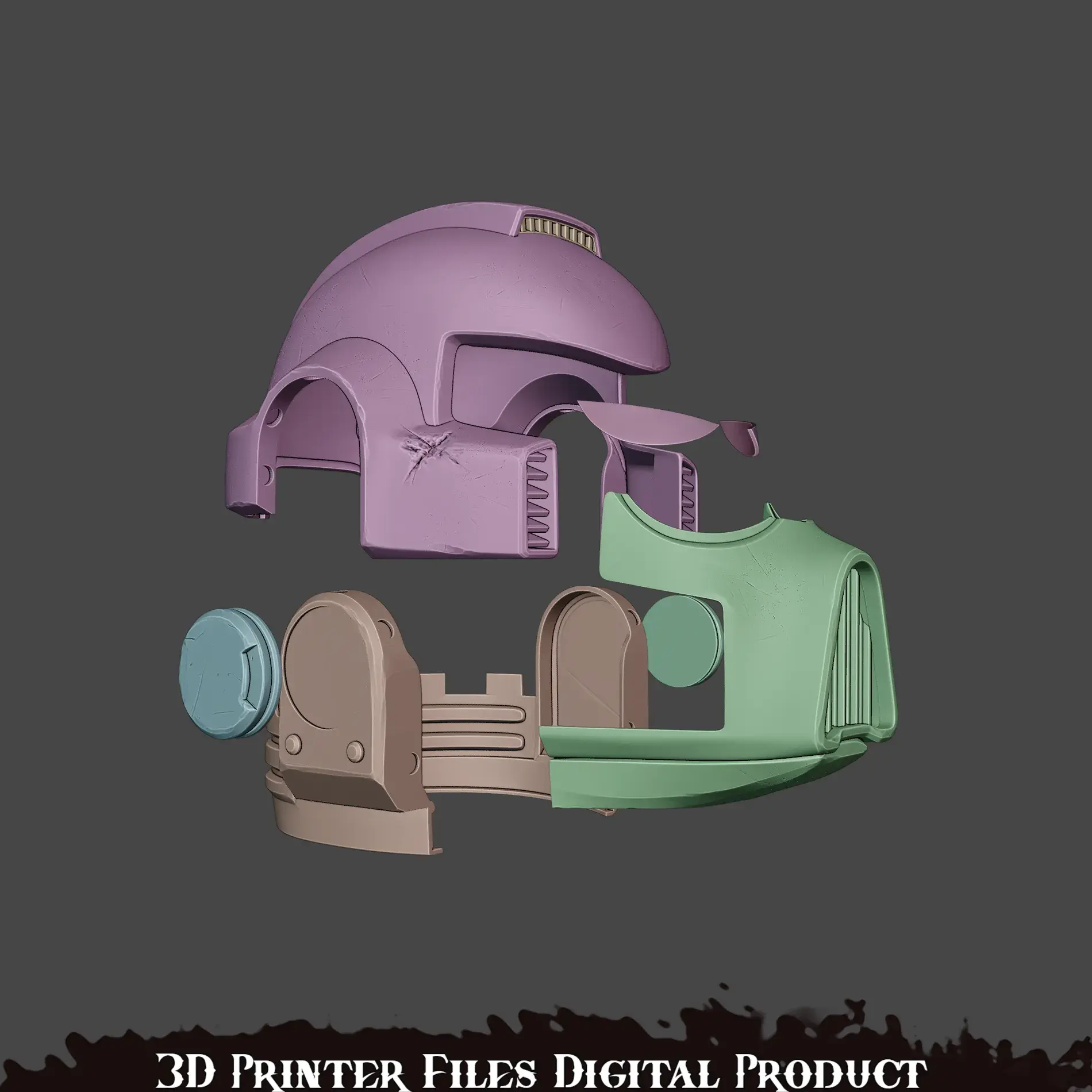 Cosplay STL Download - Space Warriors MK8 Helmetby Krotek-inc