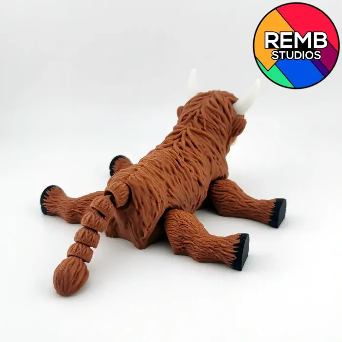 3D Printer Files | 3MF File | Flexi Highland Cow – Print-in-Place ...
