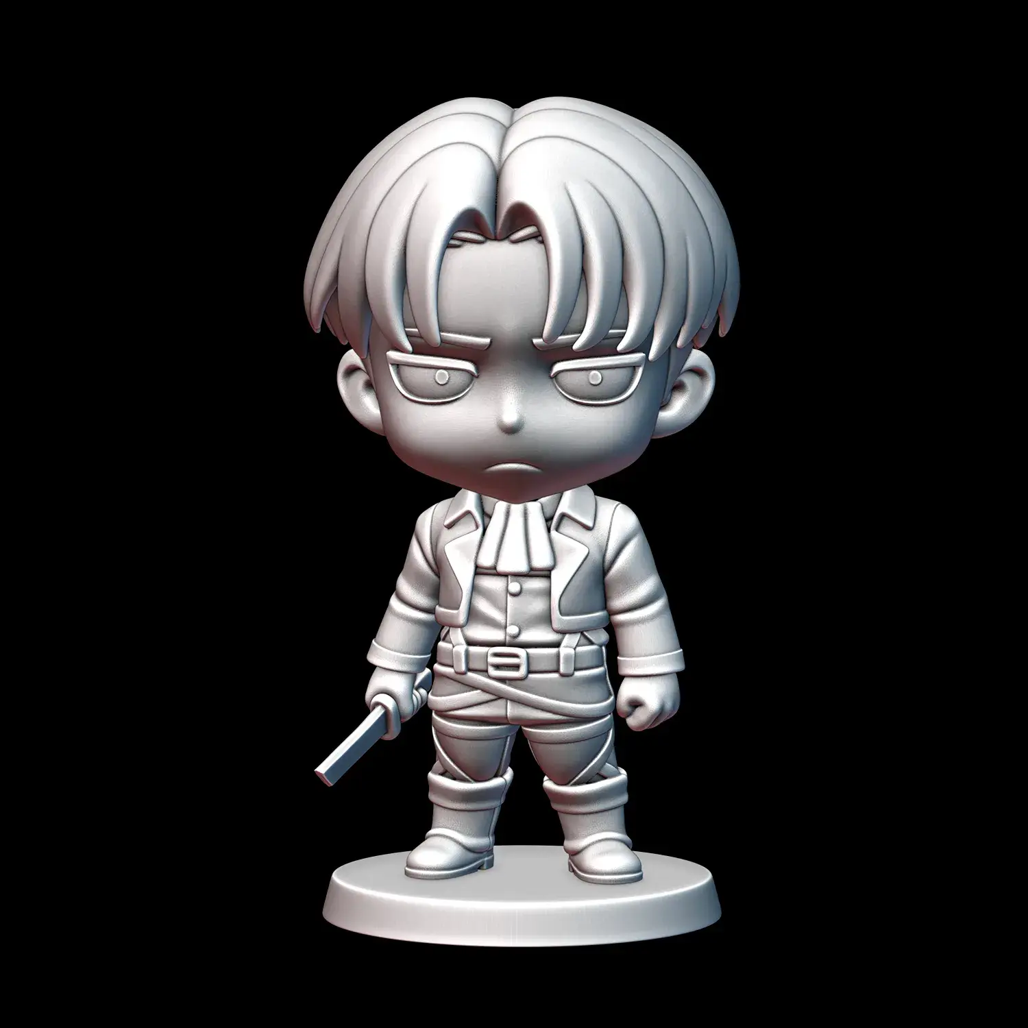Sculptures & Artworks STL Download - Chibi Levi 3D print modelby Cute ...