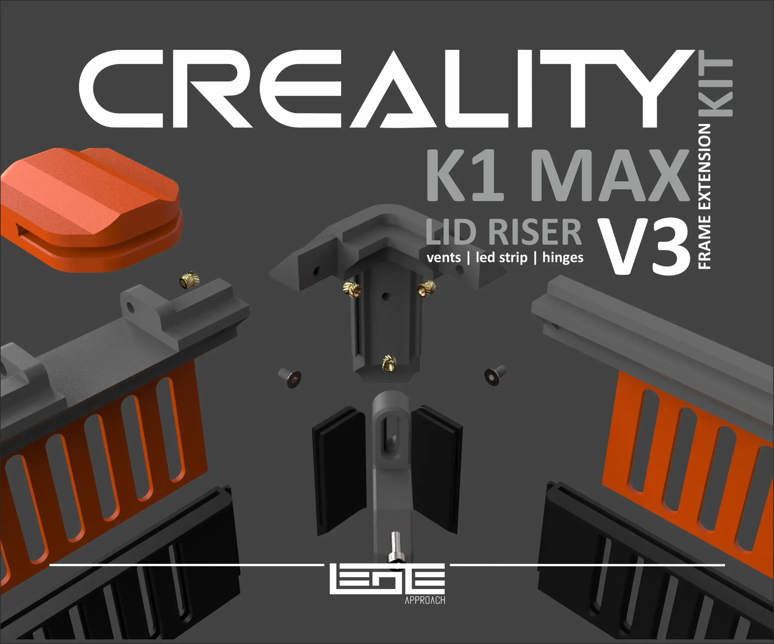 3D Printer Files | 3MF File | CREALITY K1max - LID RISER V3 - WITH ...