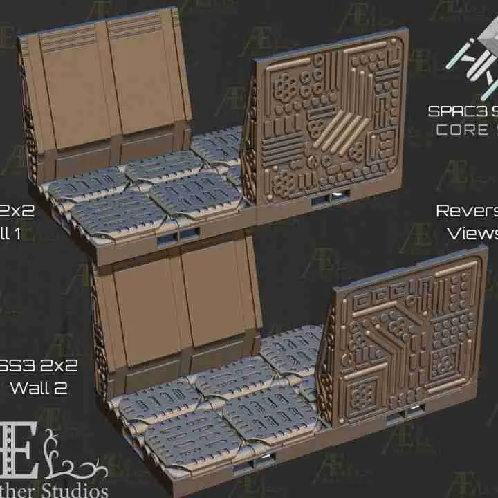 3D Printer Files | 3MF File | AESS310: Space Ships 3 Core Interior ...