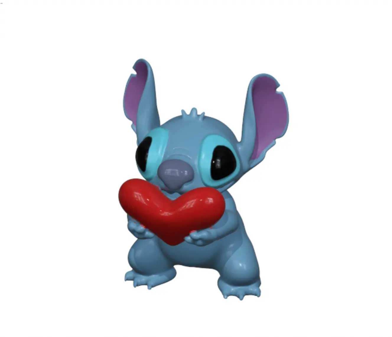 Free Characters & Creatures STL Download - Stitch holding a heartby ...