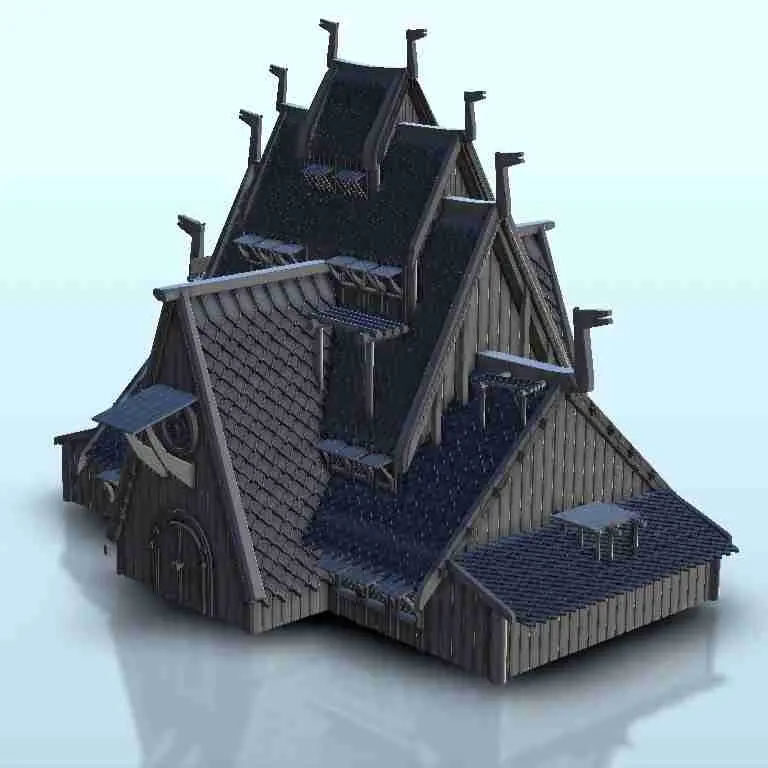 Other STL Download - Viking pagan temple - scenery medieval miniatures ...
