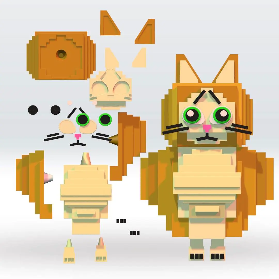 Characters & Creatures STL Download - Meowl STL Multipart Steal A ...