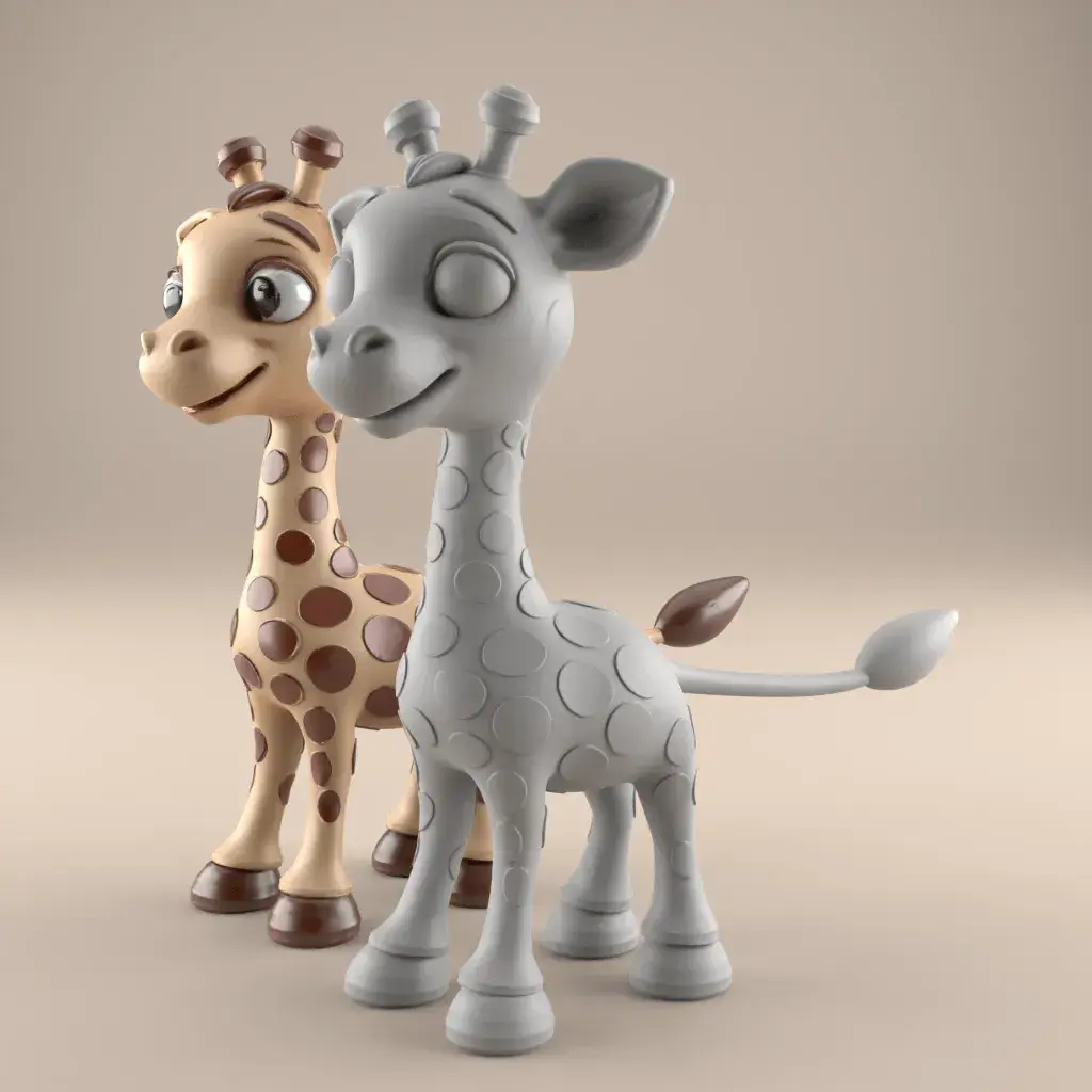 Characters & Creatures STL Téléchargement - Adorable Baby Giraffe STL ...