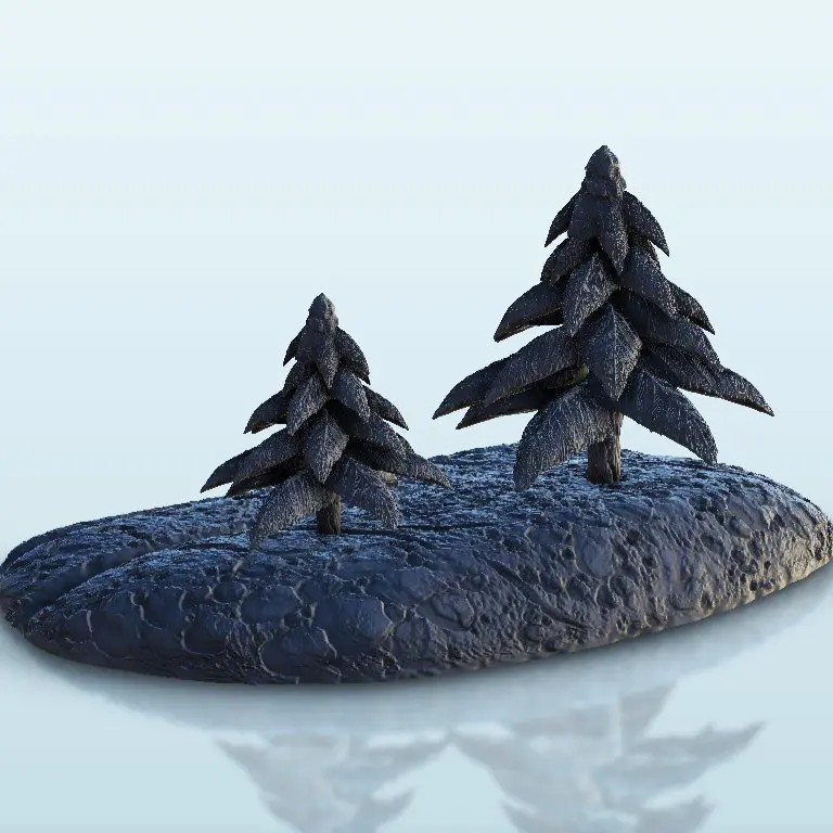 Other STL Download - Hill with track and trees - terrain WW2 scenery ...