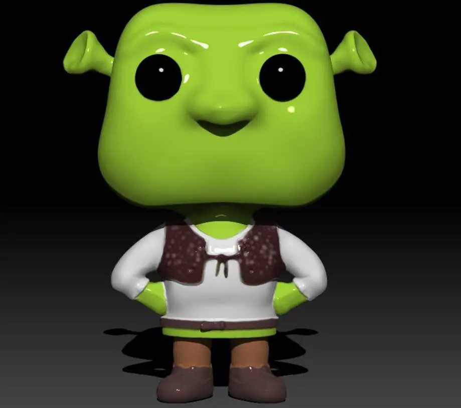 Characters & Creatures STL Download - funk pop shrekby Edlu3D