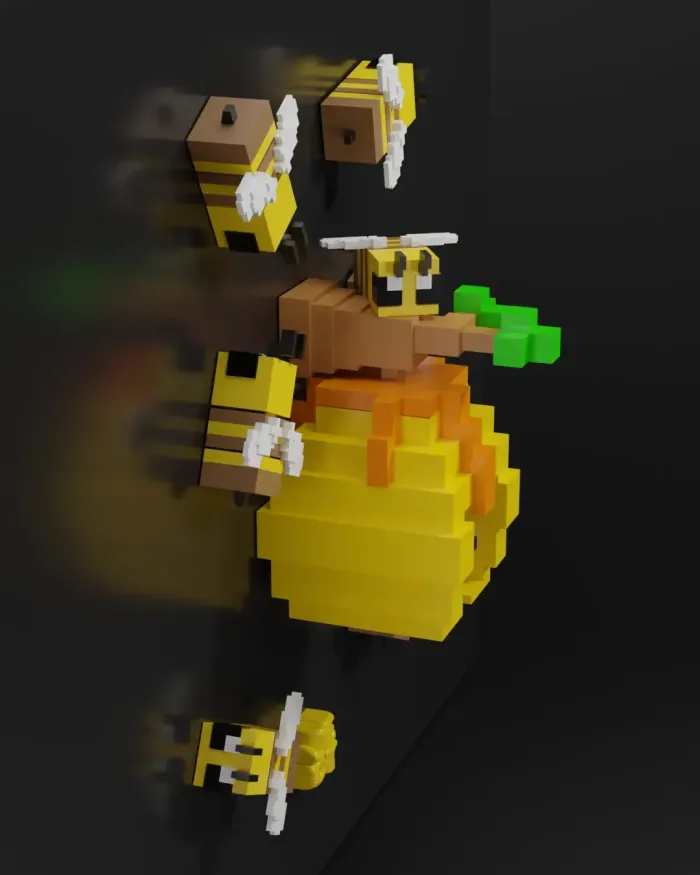 3D Printer Files | 3MF File | Bee minecraft | Creality Cloud