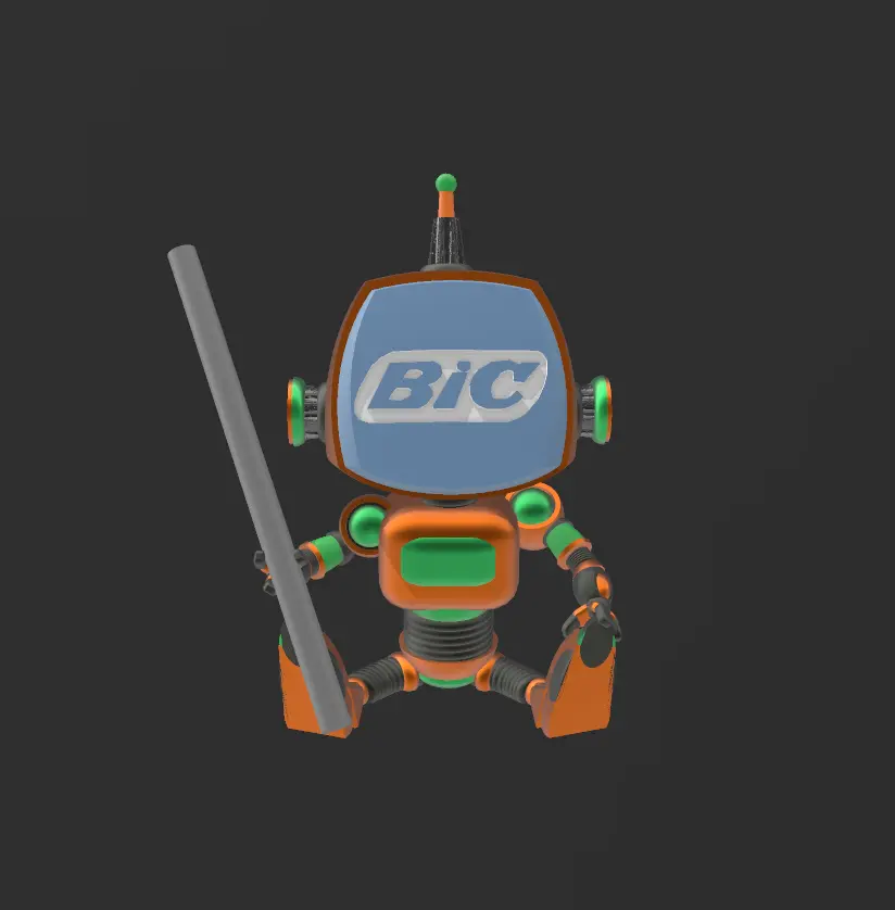 Robots & Mechs STL Download - robot bic pen holderby Mr3DBeast