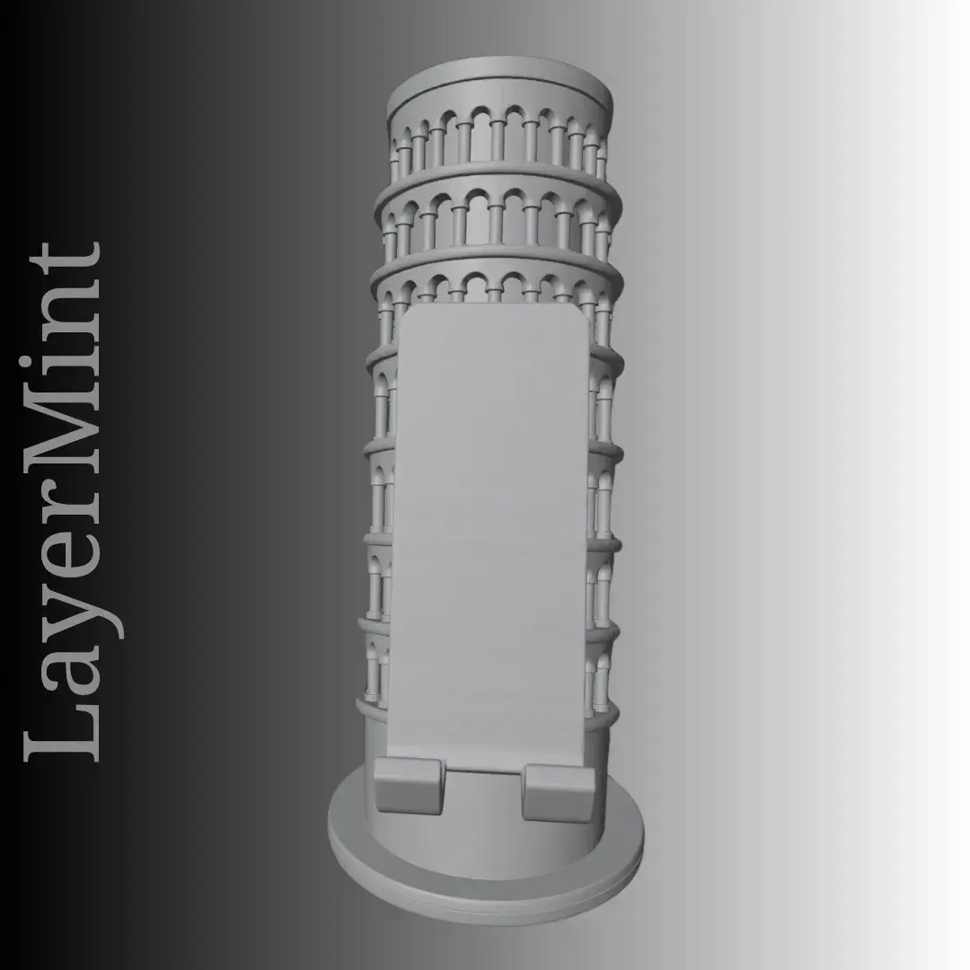 Other STL Download - Leaning Tower of Pisa Phone Stand – 3D Printable ...