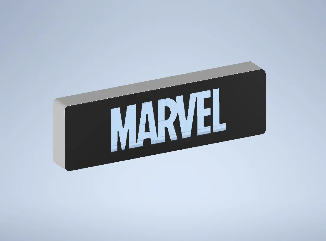 3D Printer Files | 3MF File | Marvel Led Sign 💥 | Creality Cloud