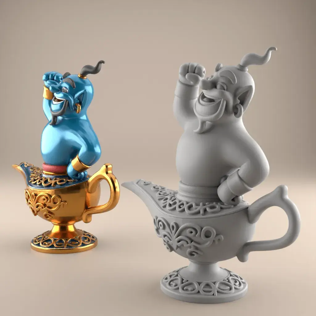 Home Decorations & Ornaments STL Download - Fun Genie Lamp 3D STL File ...