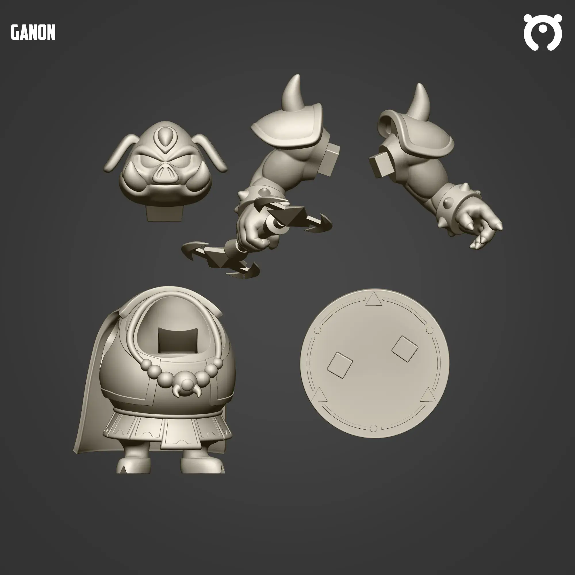 Characters & Creatures STL Download - Ganon - The Legend of Zelda ...