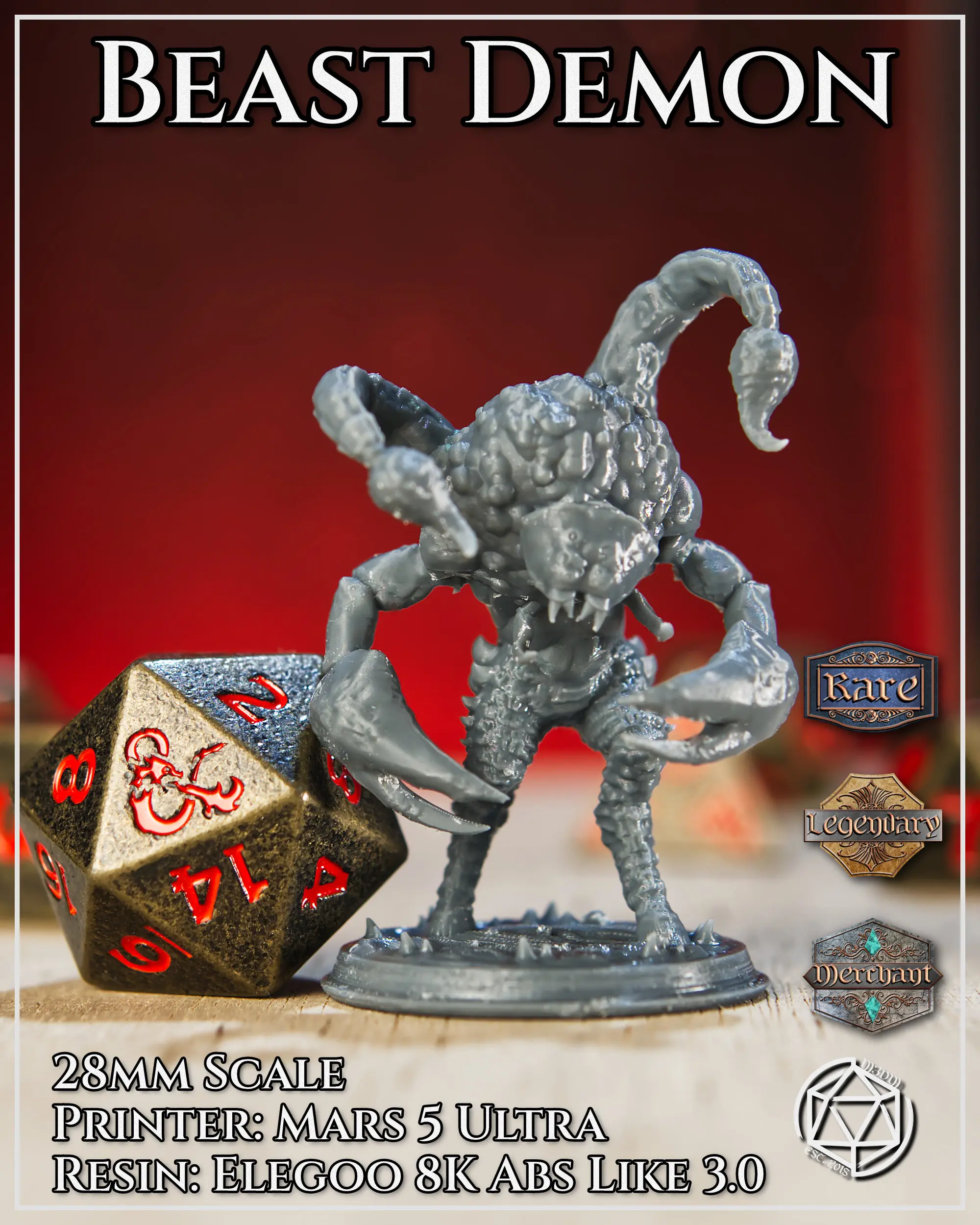Characters & Creatures STL Descarga - Beast Demon - M3DM
