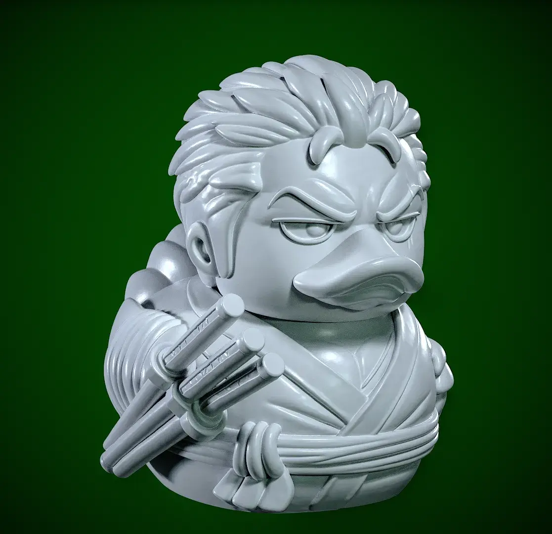 Characters & Creatures STL Download - Rubber Duck - Roronoa Zoro ONE ...