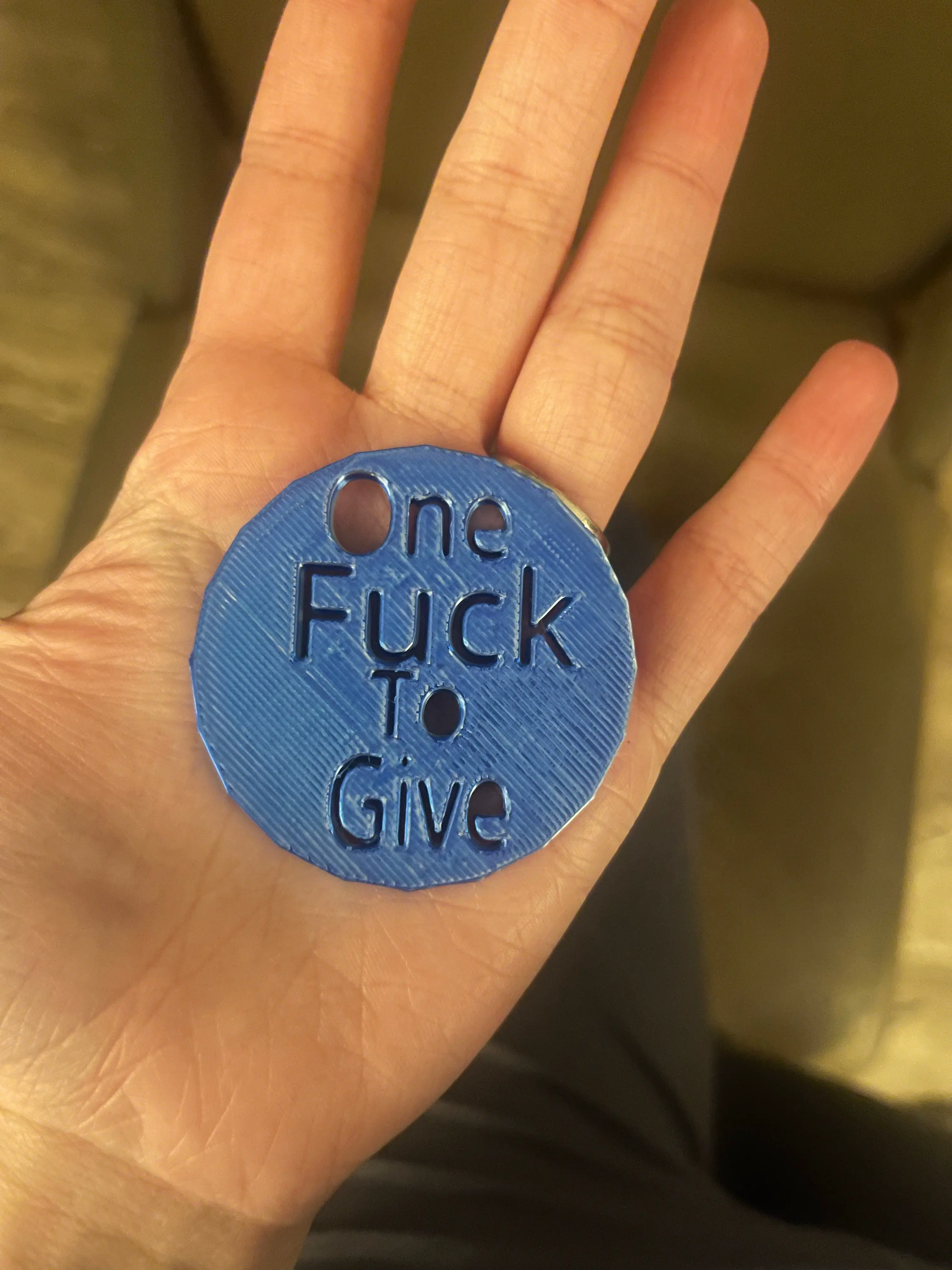 Badges & Coins STL Download - one F Coinby Cueball2012