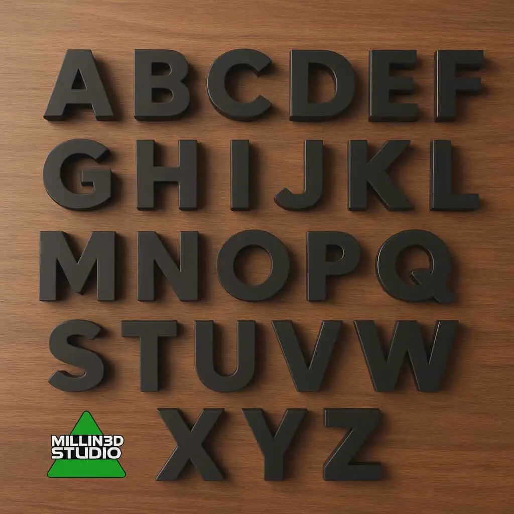 Fichier pour Imprimante 3D | Fichier 3MF | A to Z Alphabet All CAPS ...