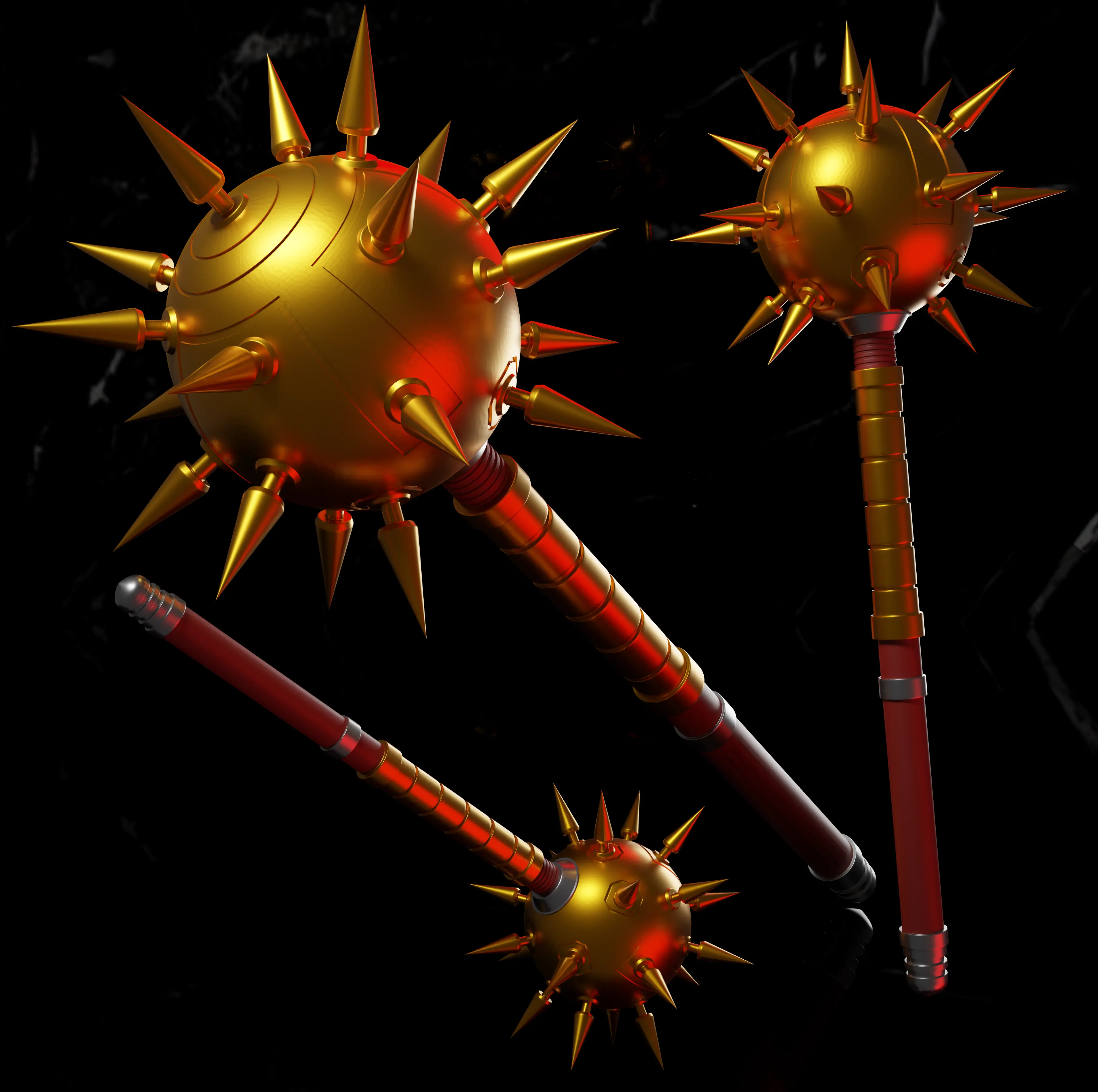 Cosplay STL Download - Hawkman Mace - REAL SIZE COSPLAY FILEby Castro 3D