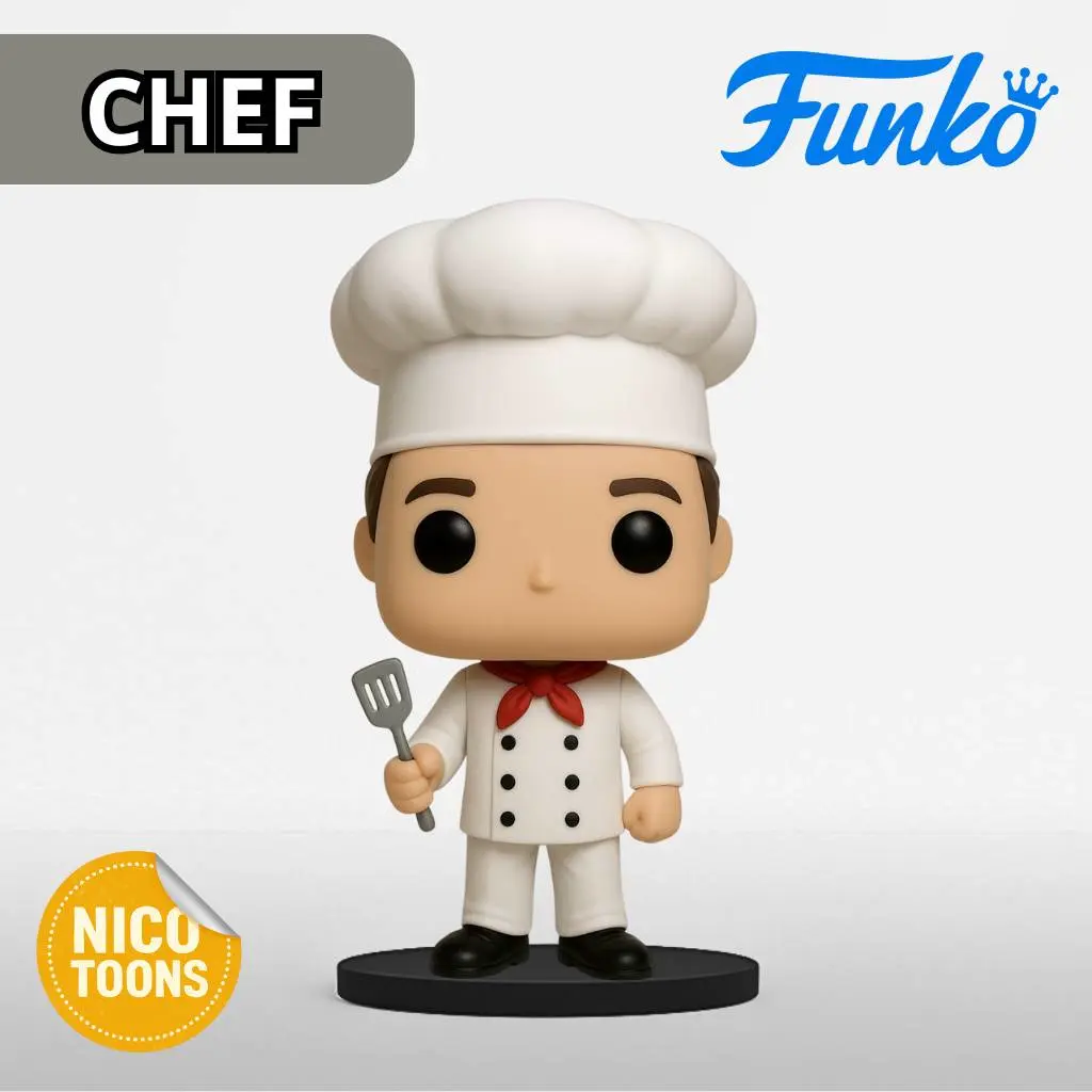 Sculptures & Artworks STL Descarga - Chef Funko Pop - Male - NicoToons
