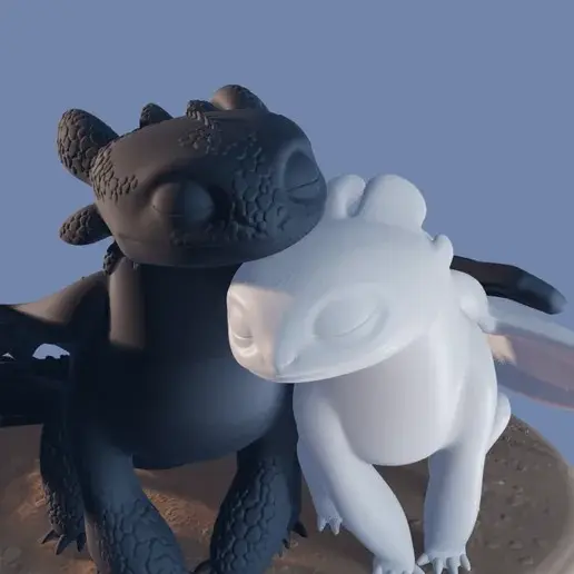 Free Characters & Creatures STL Download - Toothless and Lightfury by ...