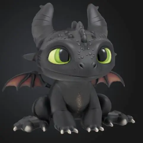 Characters & Creatures STL Download - Cute toothlessby CuriuM