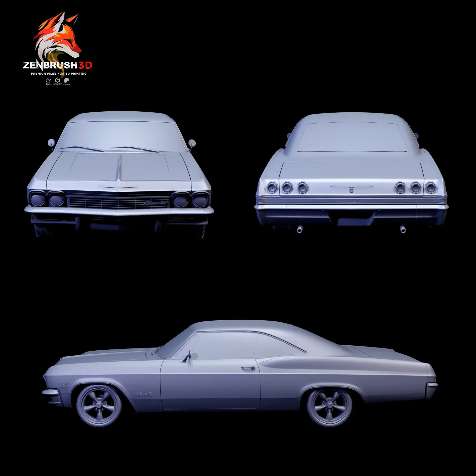 Vehicles & Machinery STL Download - CHEVROLET IMPALA - STL - 3D ...