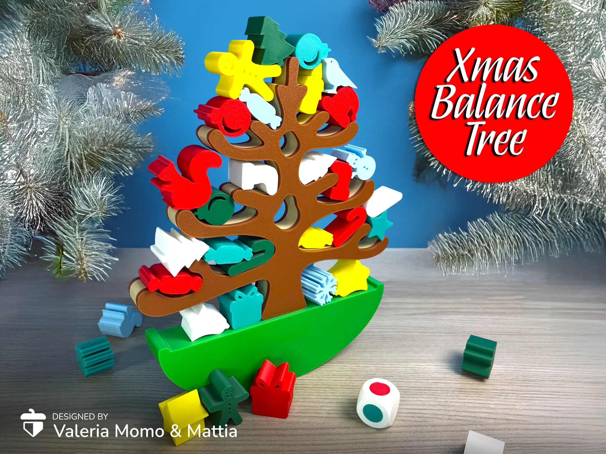 3D Printer Files | 3MF File | Christmas Tree Balance Stacking Game ...
