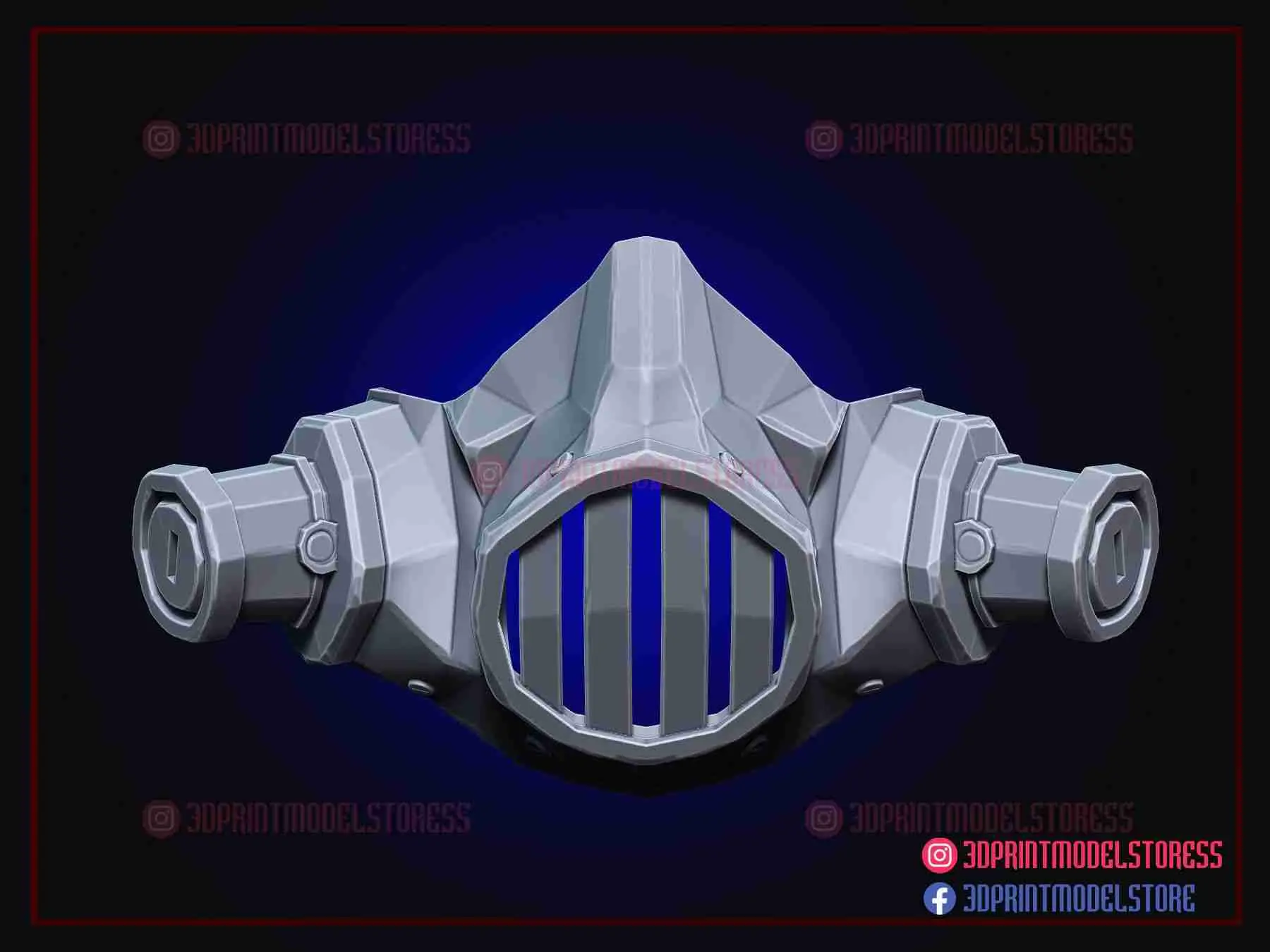 Cosplay STL Download - ENFORCER MASK - LEAGUE OF LEGENDS ARCANE COSPLAY ...