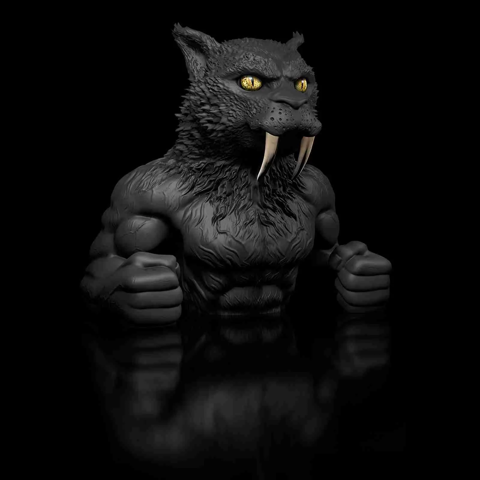 Characters & Creatures STL Download - PunchCat-Dozerby QU3D