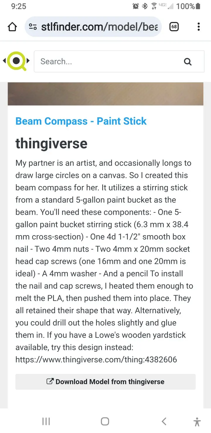 3D Printer Files | 3MF File | 5 gallon paint stick trammel/compass ...