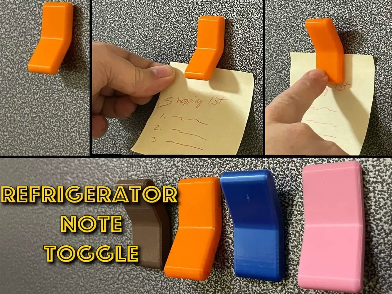 3D Printer Files | 3MF File | Refrigerator Note Toggle.. | Creality Cloud