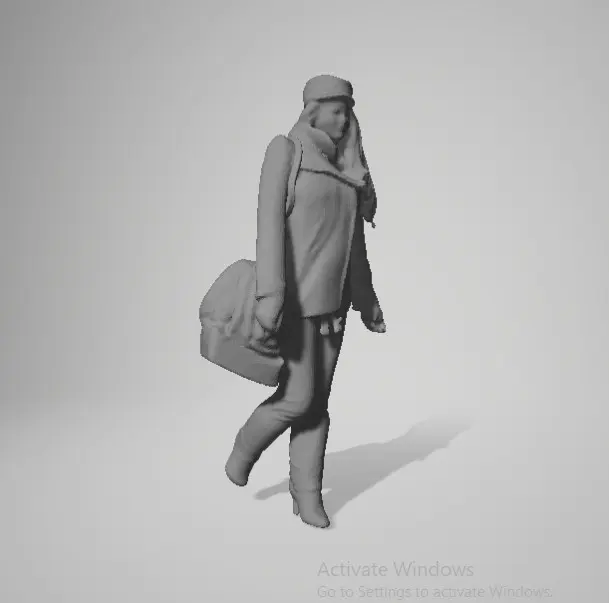 Characters & Creatures STL Download - woman walking 08by xhobby1