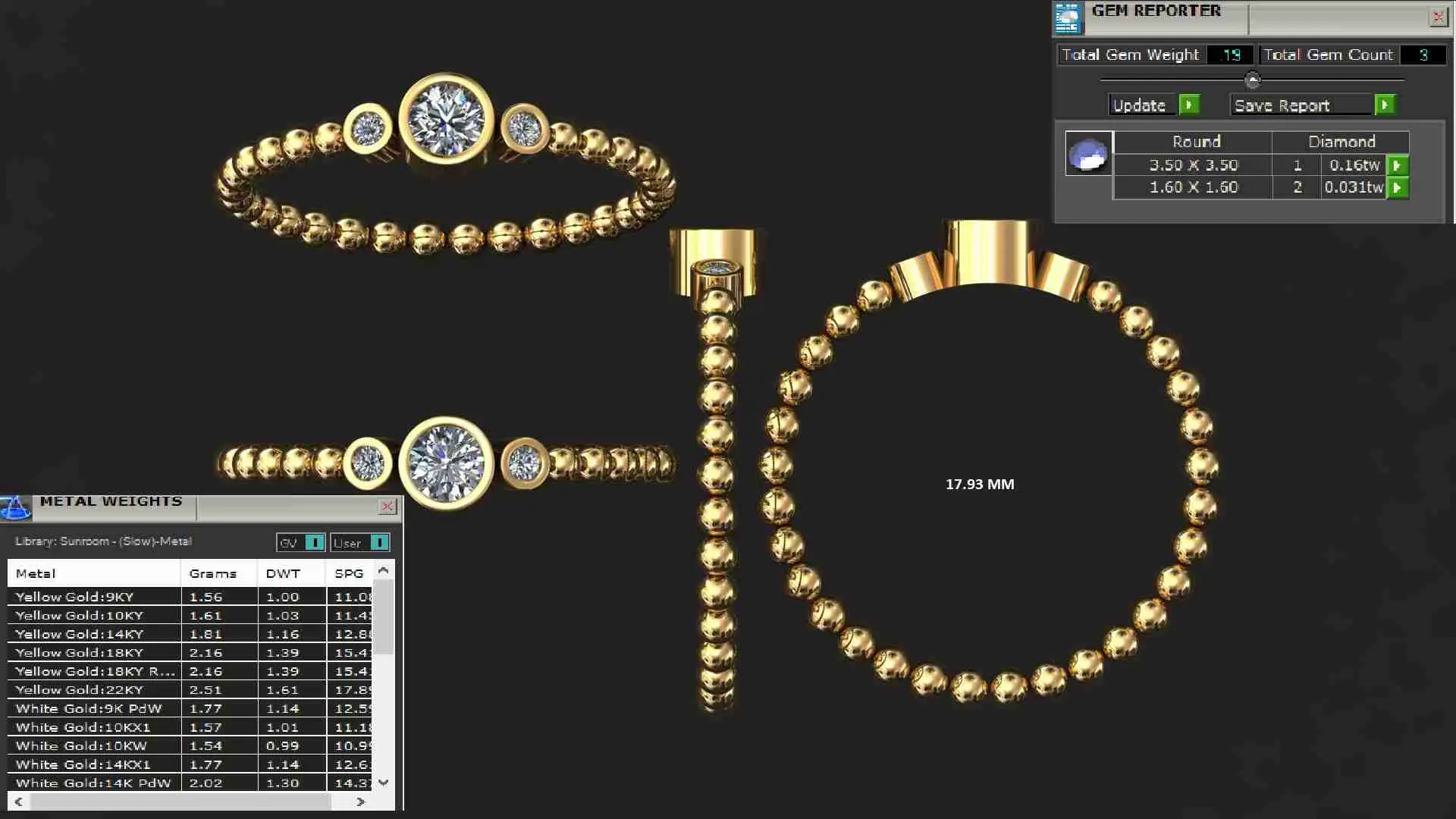 Jewelry & Accessories STL Download - Round Diamond Ringby Jewelry Maker