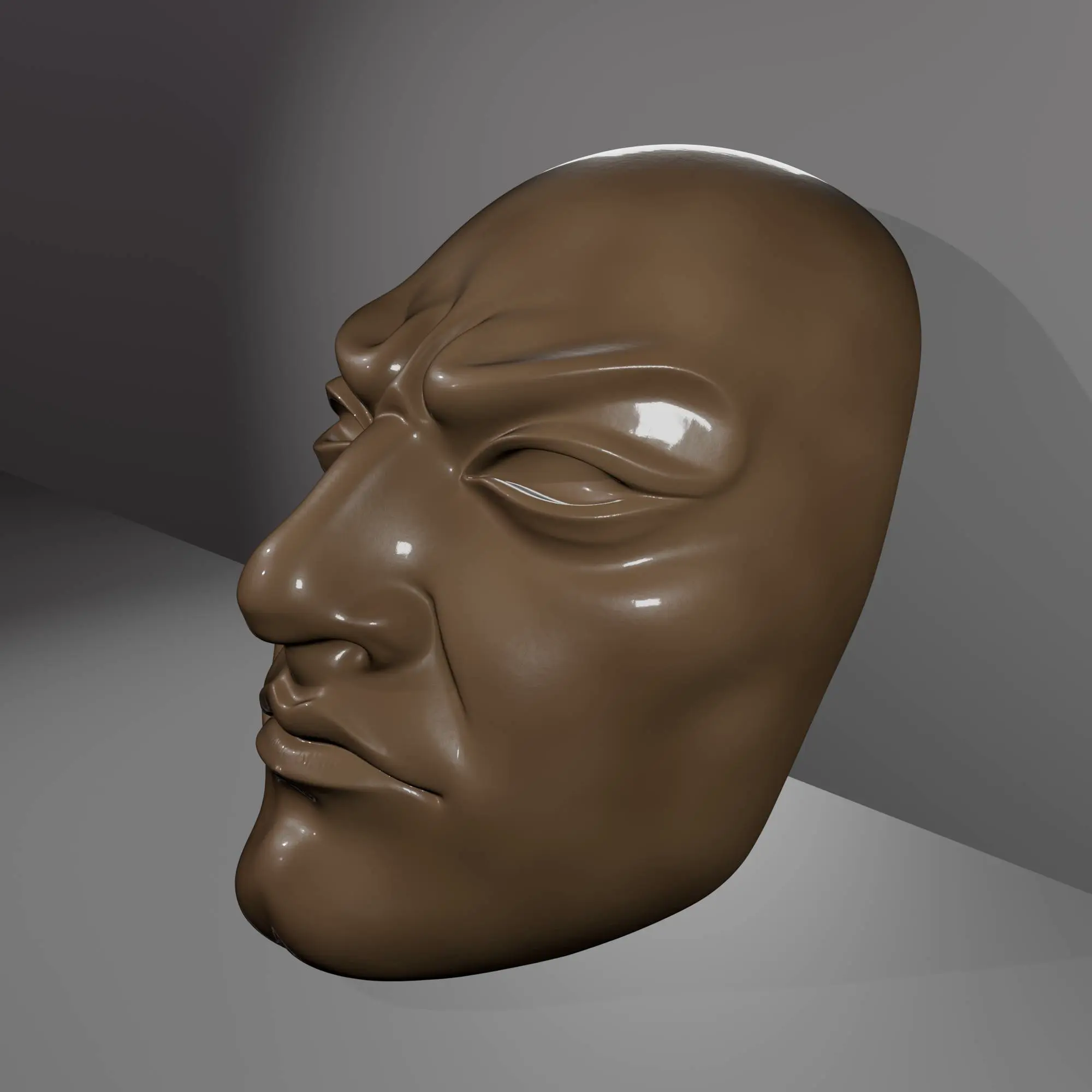 Sculptures & Artworks STL تنزيل - Angry Warrior Mask – 3D Printable ...