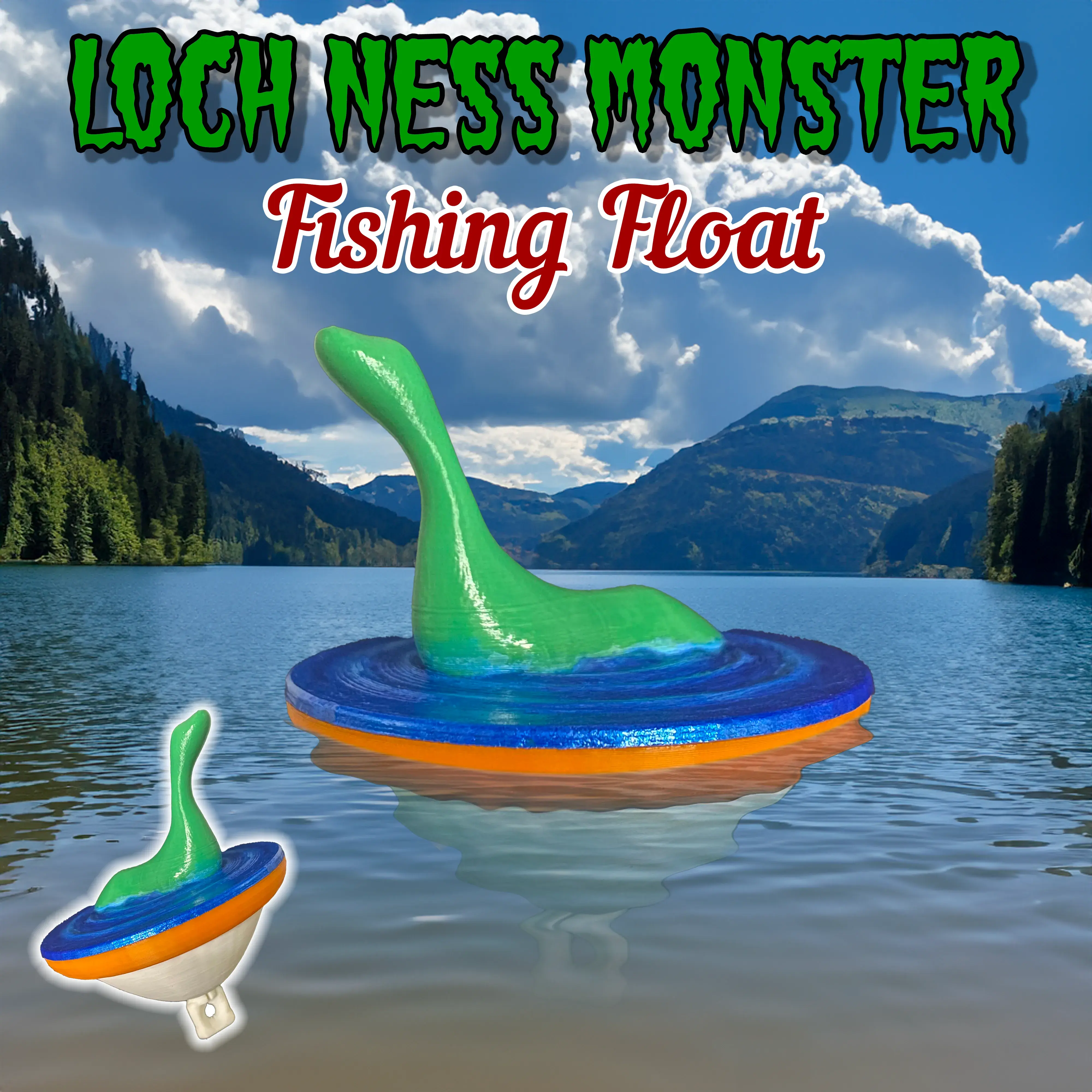 3D Printer Files | 3MF File | Loch Ness Monster Fishing Float - Easy ...