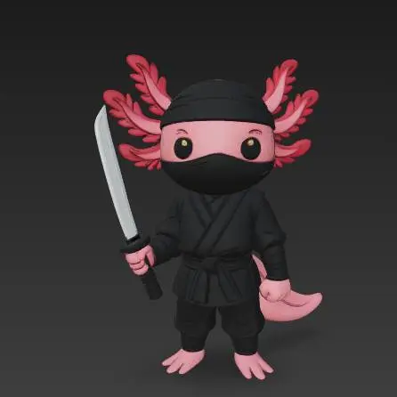 3D Printer Files | 3MF File | Ninja Axolotl | Creality Cloud