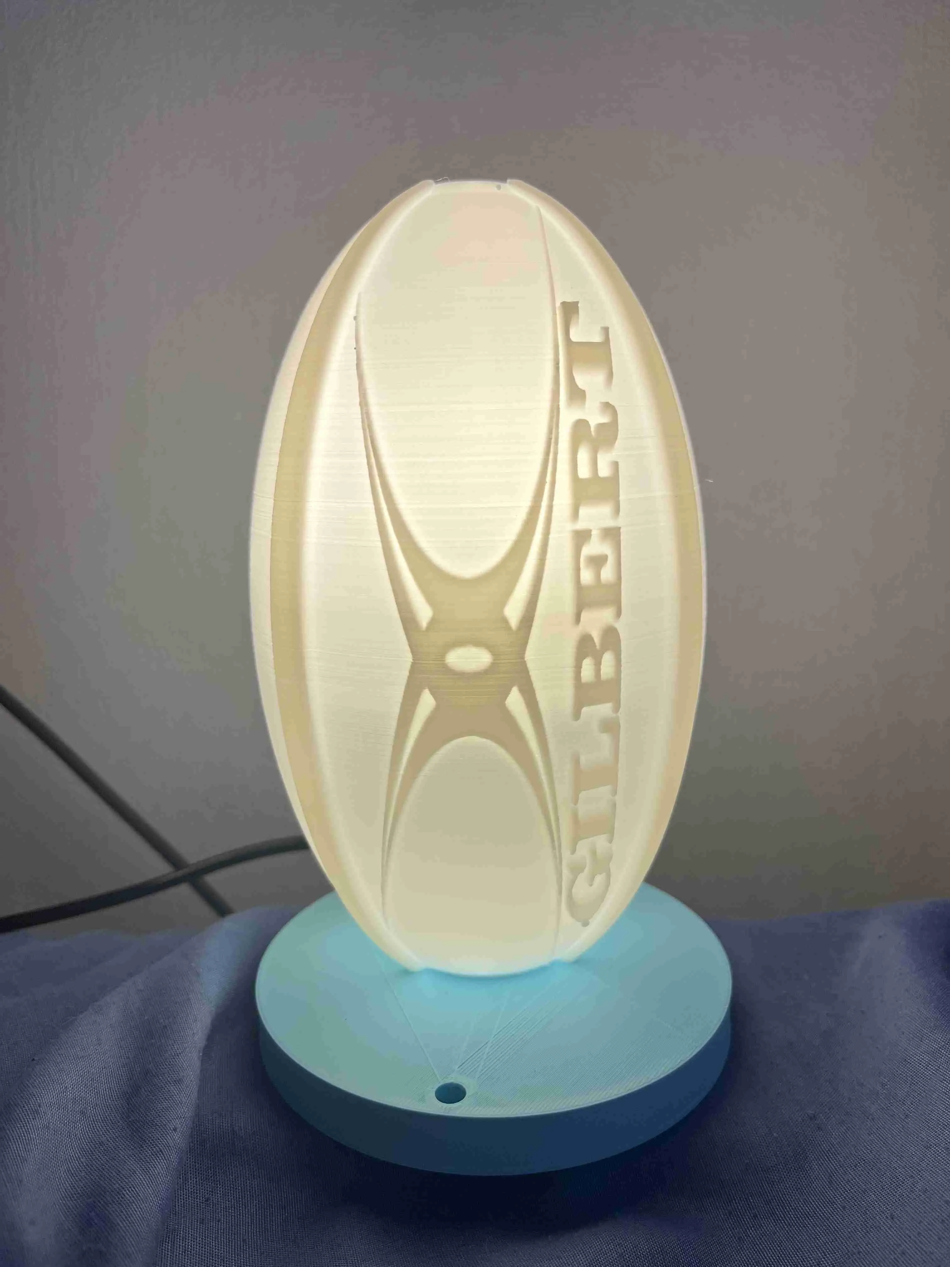 Lighting & Lamps STL Download - Rugby Lamp e14 and logo aviron ...