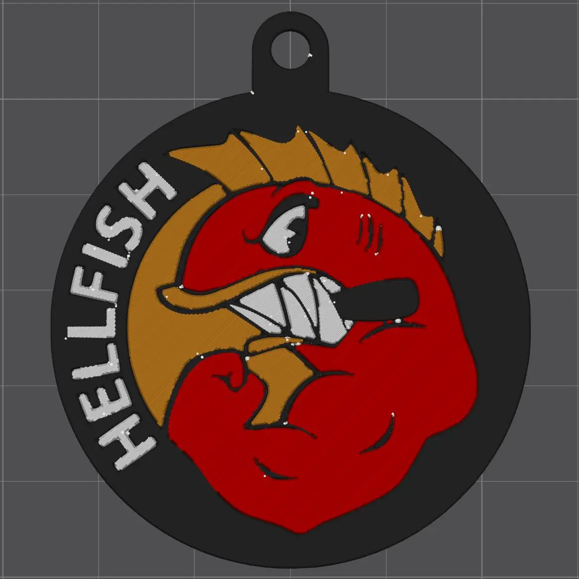 3D Printer Files | 3MF File | Simpsons - Hellfish keychain - Llavero ...
