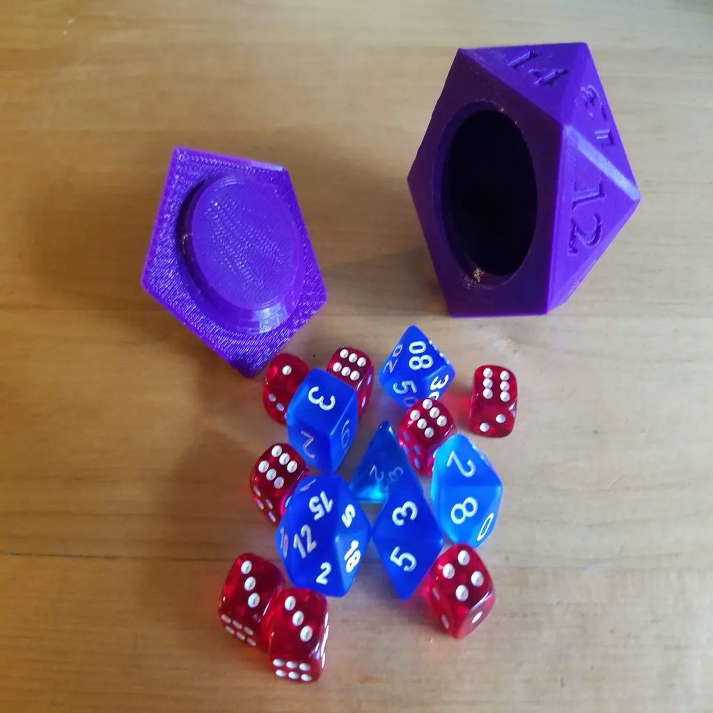 3D Printer Files | 3MF File | D20 Countdown Dice Holder (Screw top ...