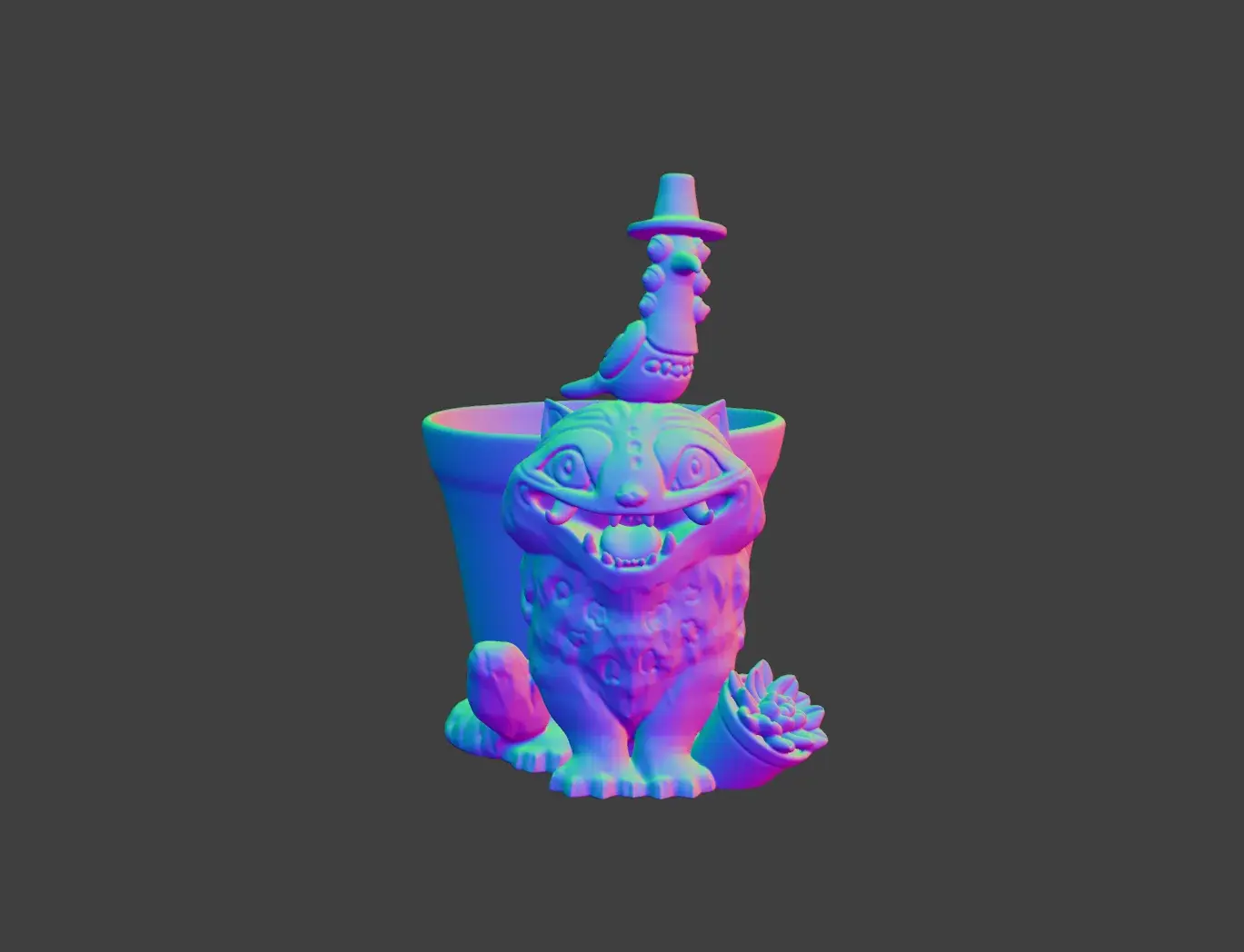 3D Printer Files | 3MF File | Derpy the Pen Holder demon tiger huntrix ...