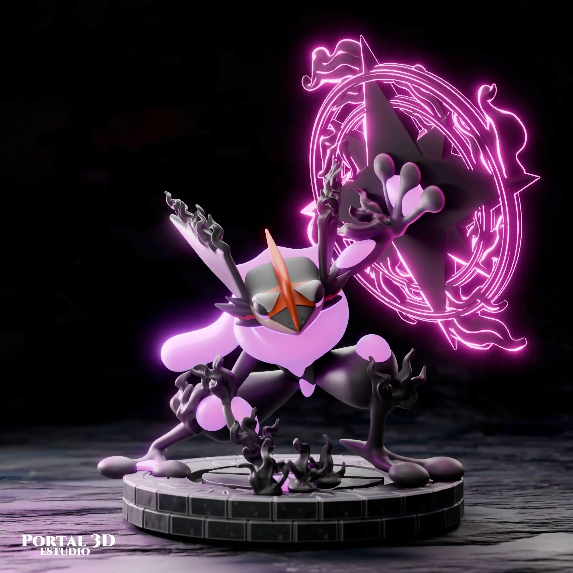 Other STL Download - Shadow greninja / solo levelingby Portal_3D_Estudio