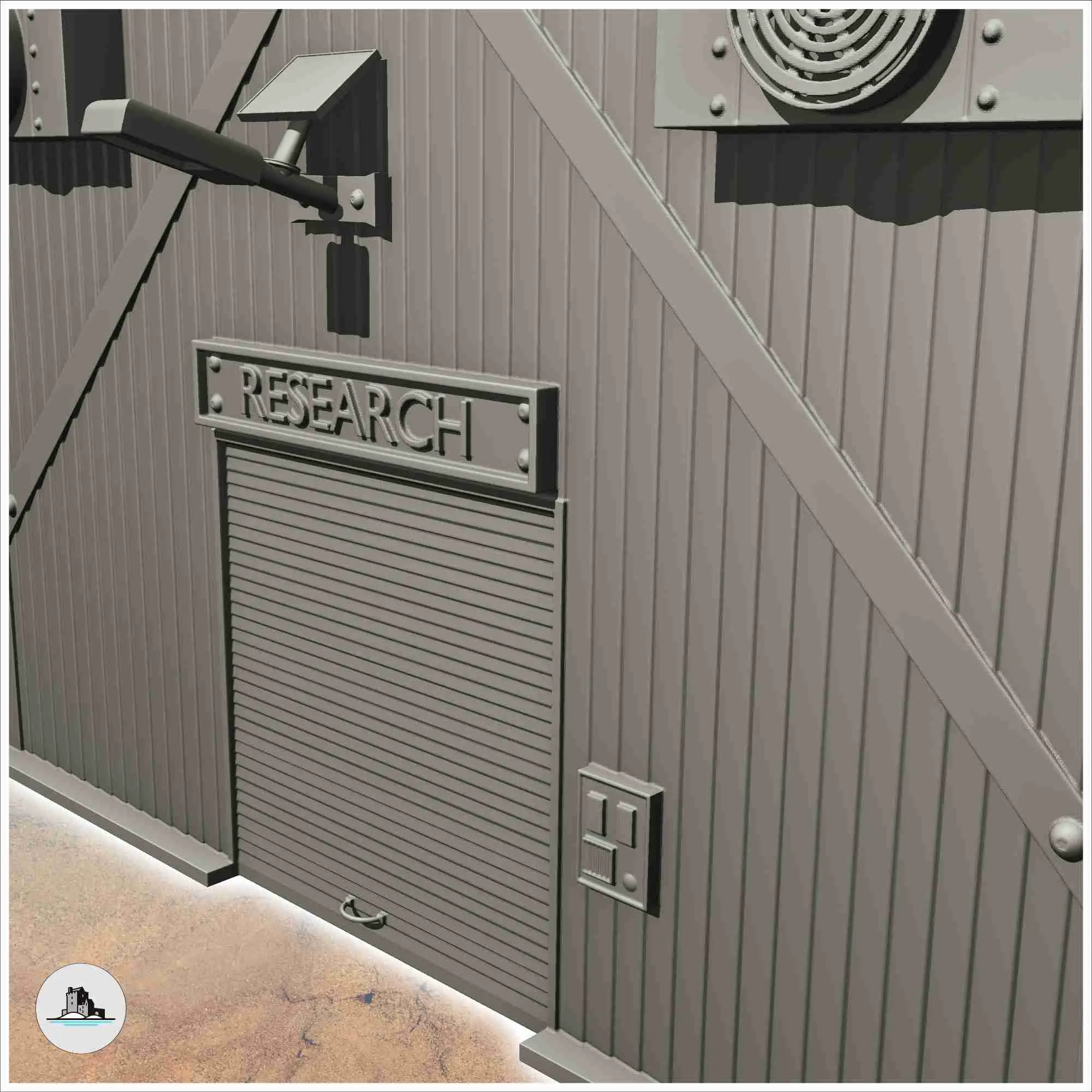 Props & Terrain STL Download - Futuristic command post with antenna and ...