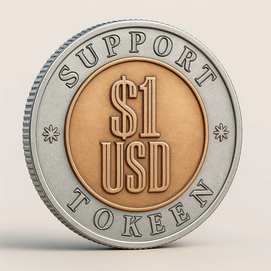 Badges & Coins STL Download - 1 USD Support Token - 1$ Contribution ...