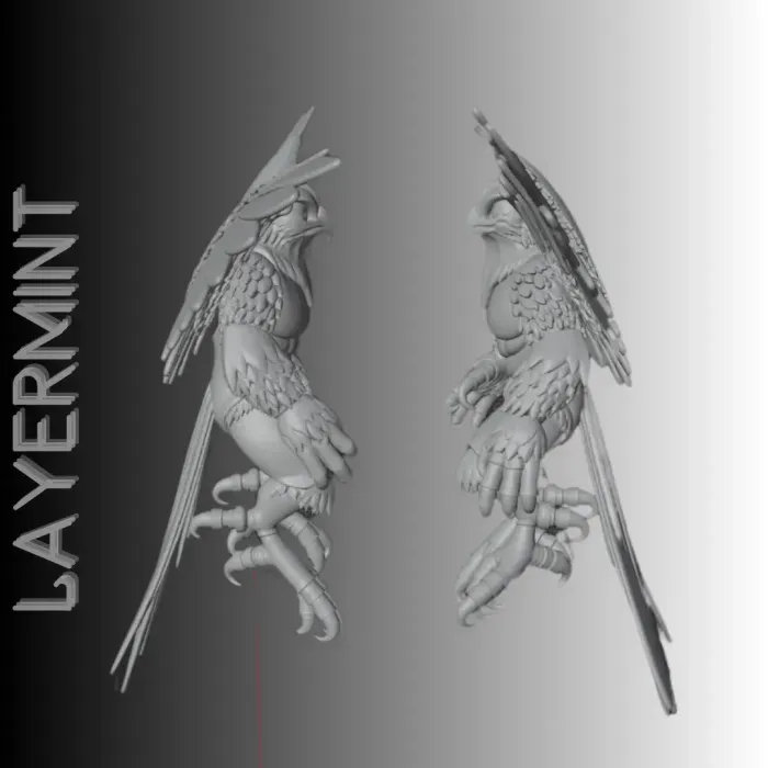 Characters & Creatures STL Download - Winged Eagle Warrior – 3D ...