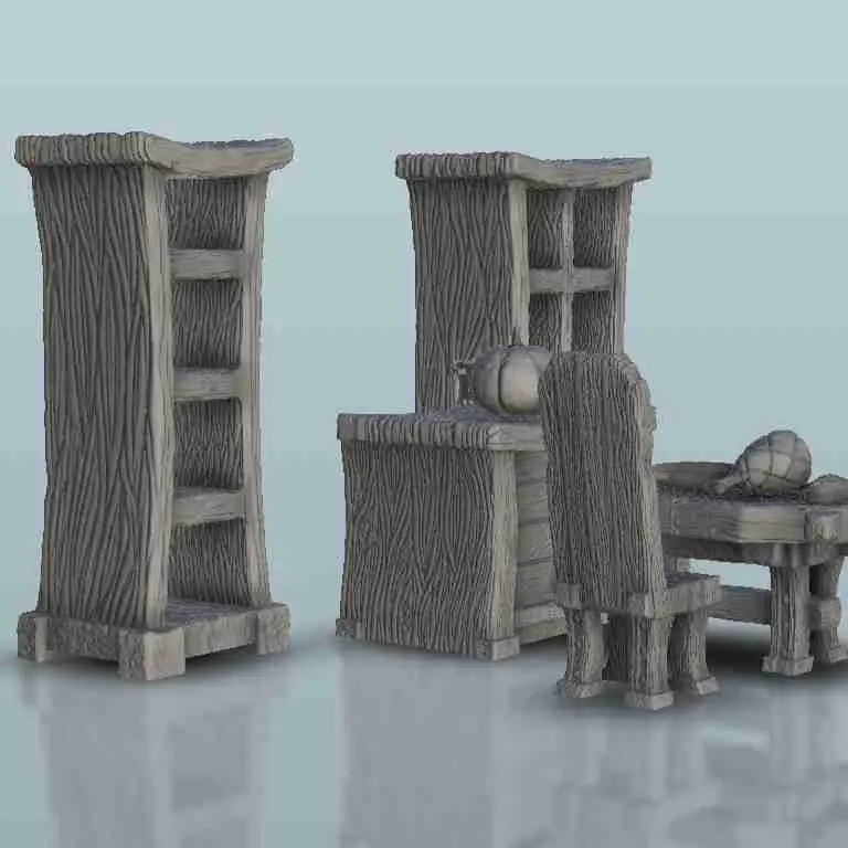 Other STL Download - Medieval kitchen interior set - miniatures ...