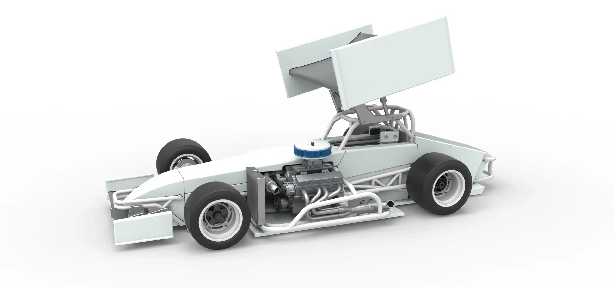 Vehicles & Machinery STL Download - Supermodified front engine Winged ...