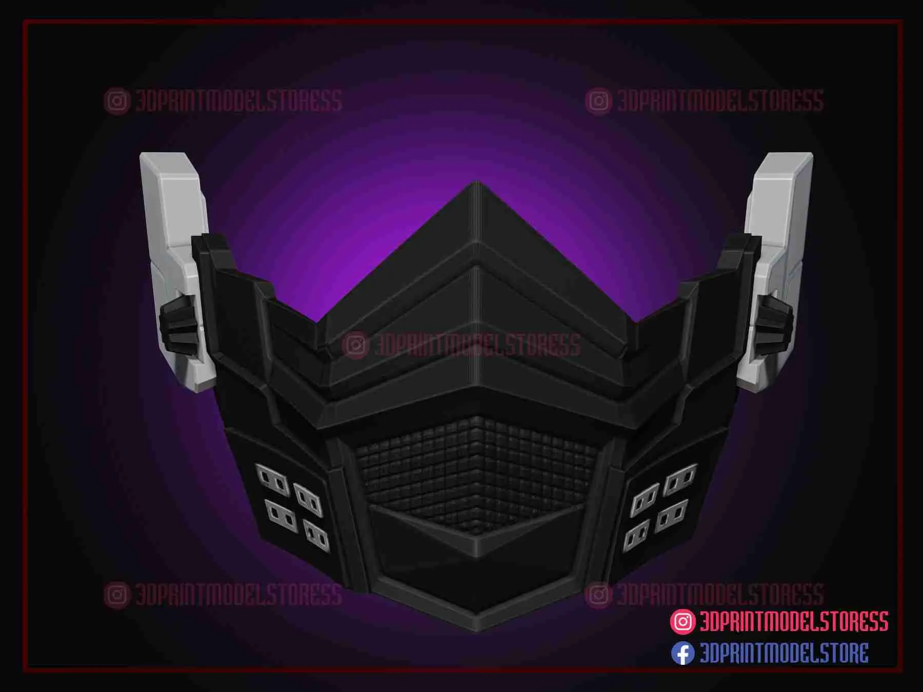 Cosplay STL Download - My Hero Academia Shinso Hitoshi Mask ...