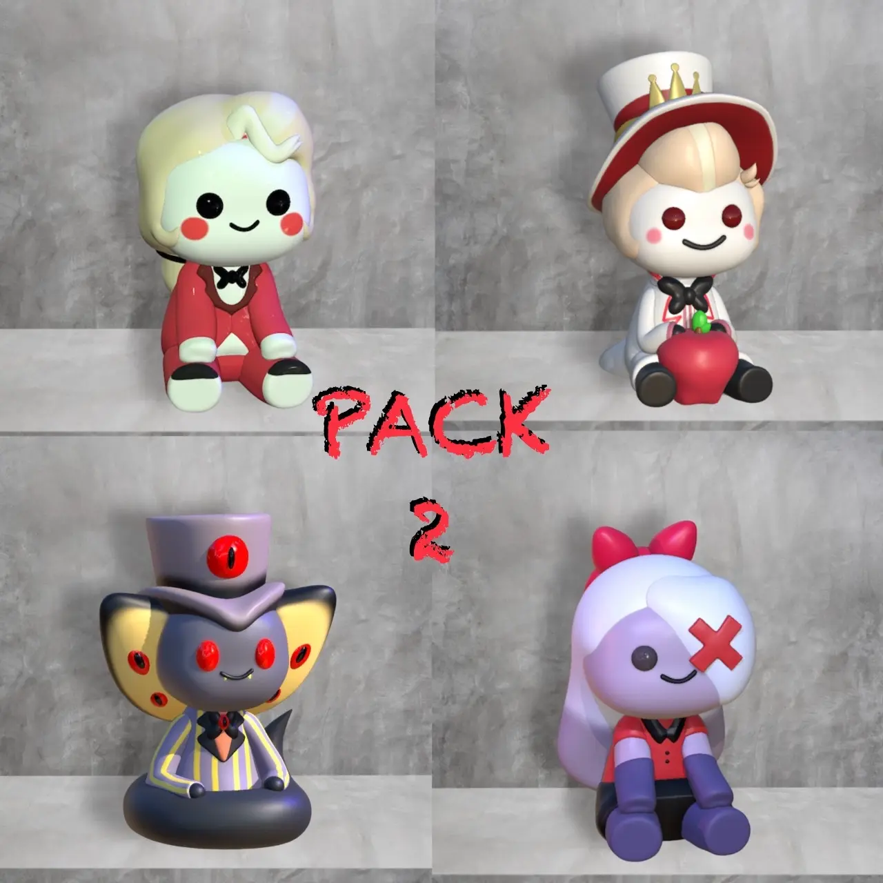 Characters & Creatures STL Download - HAZBIN HOTEL CHIBI’S PACK 2by ...