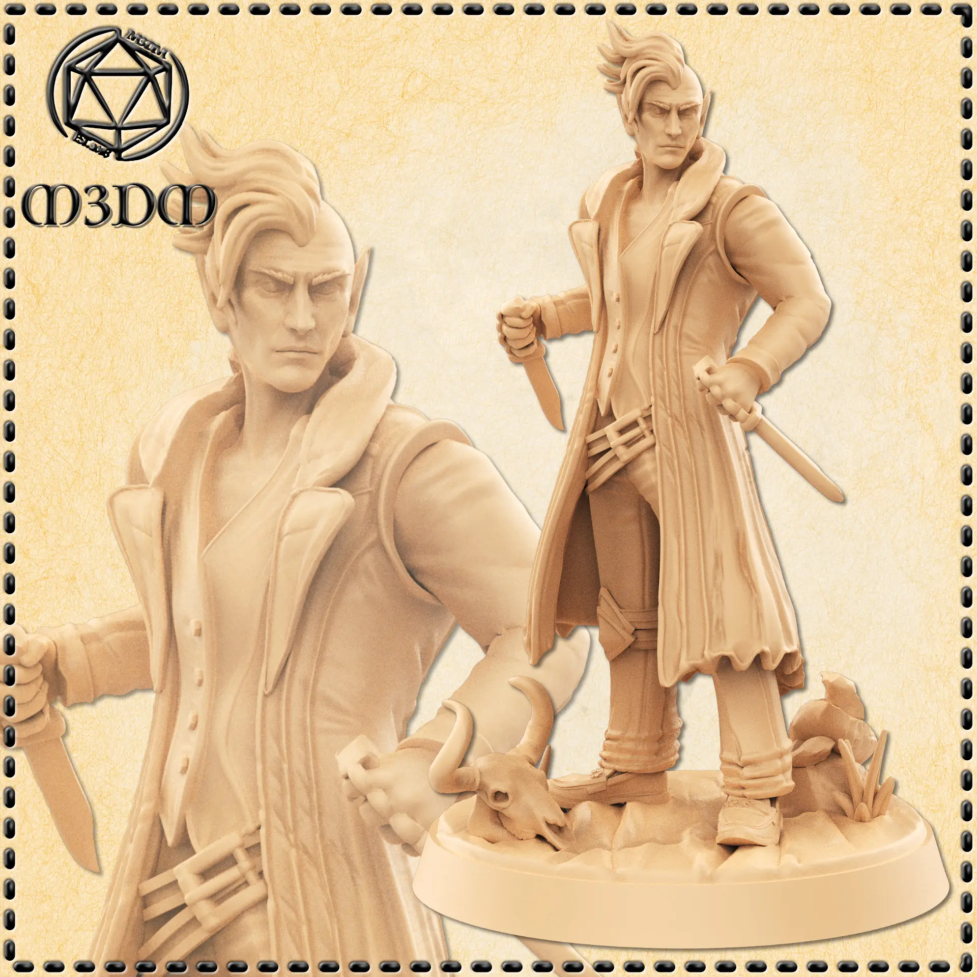 Characters & Creatures STL Download - Male Elf Raider (Casual) 2 ...