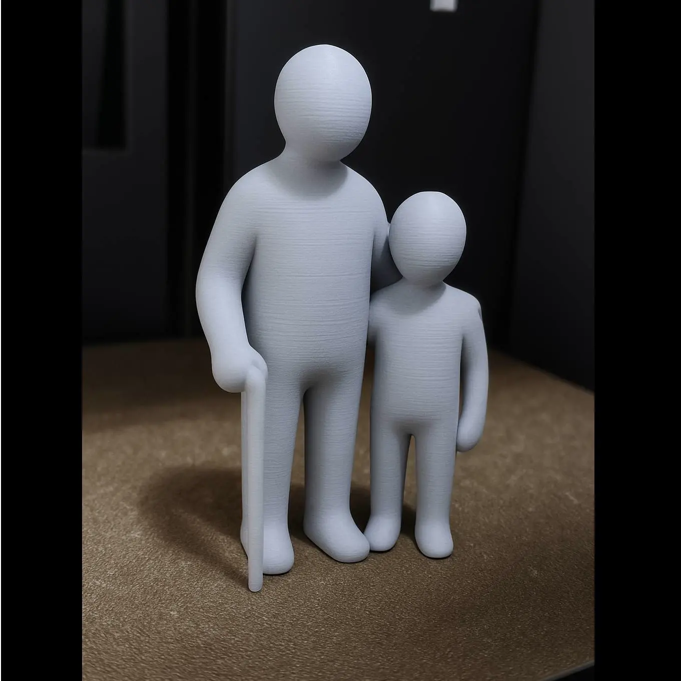 3D Printer Files | 3MF File | Abstract Art - Grandfather and Grandson ...